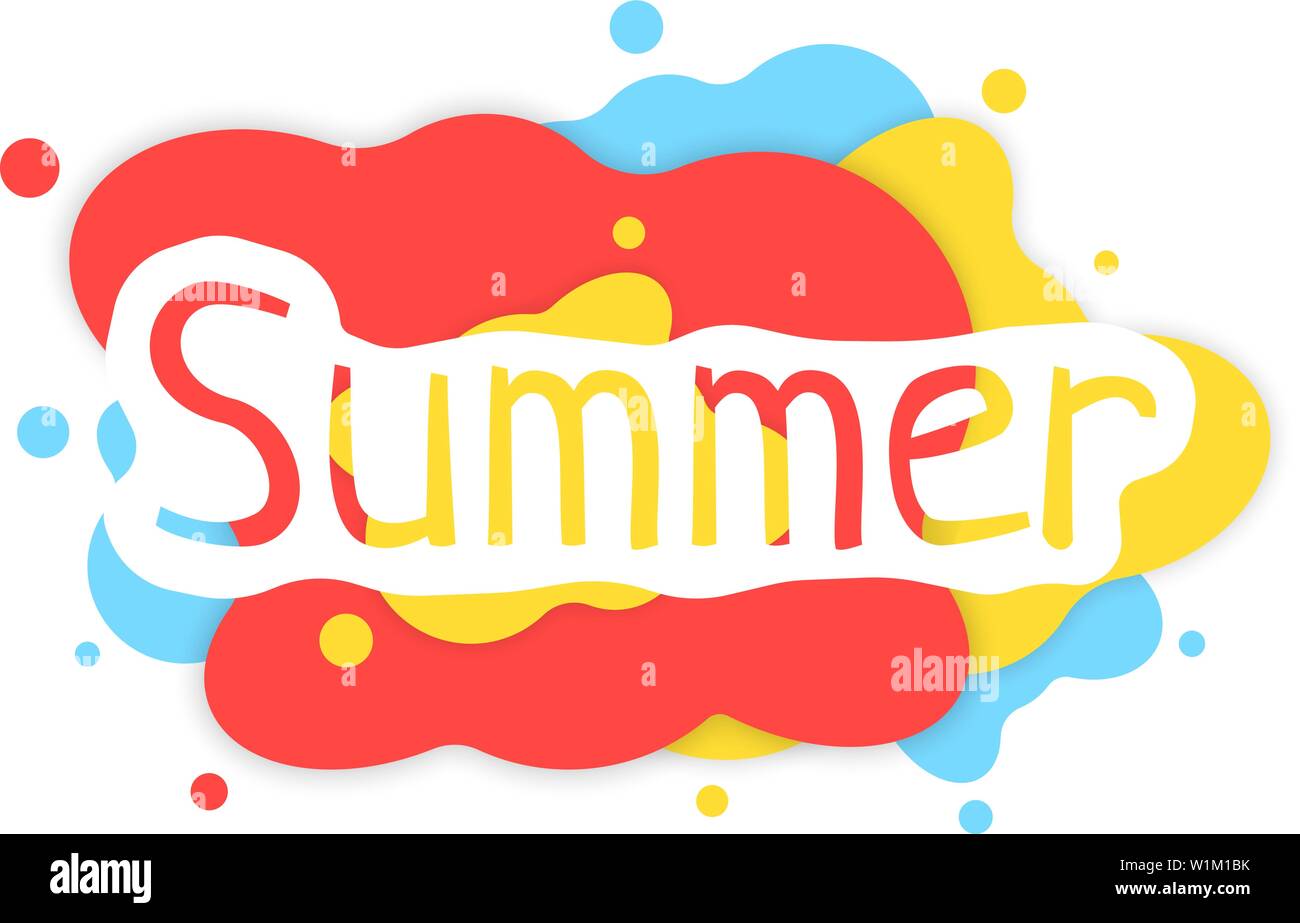 summer colored abstract logo with shadow Stock Vector Image & Art - Alamy