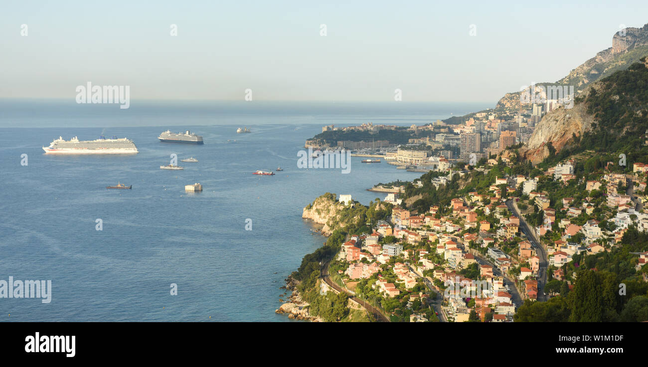Monaco and Roquebrune-Cap-Martin, Cote d'Azur of French Riviera Stock ...