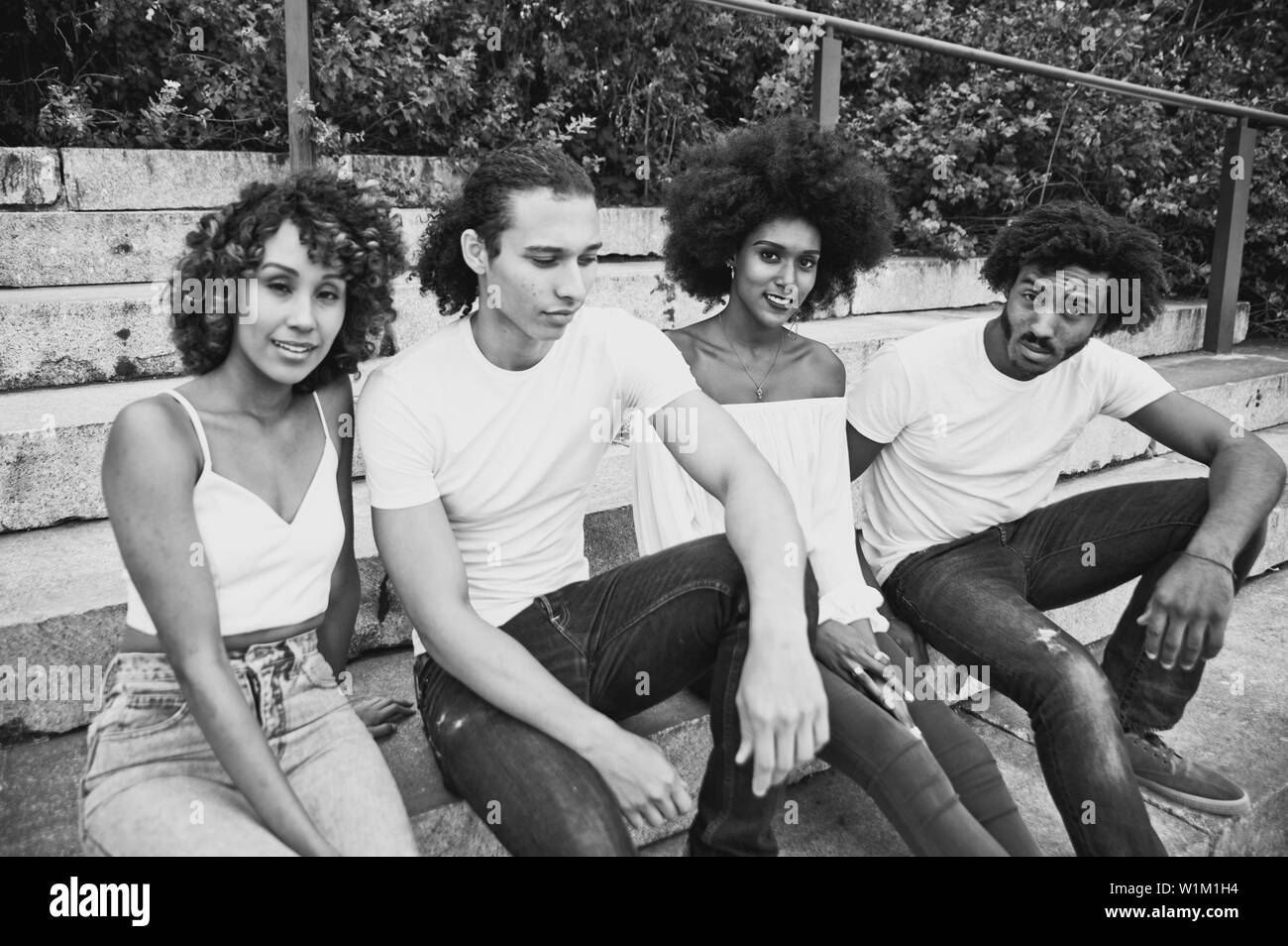 Group Of Friends Black And White