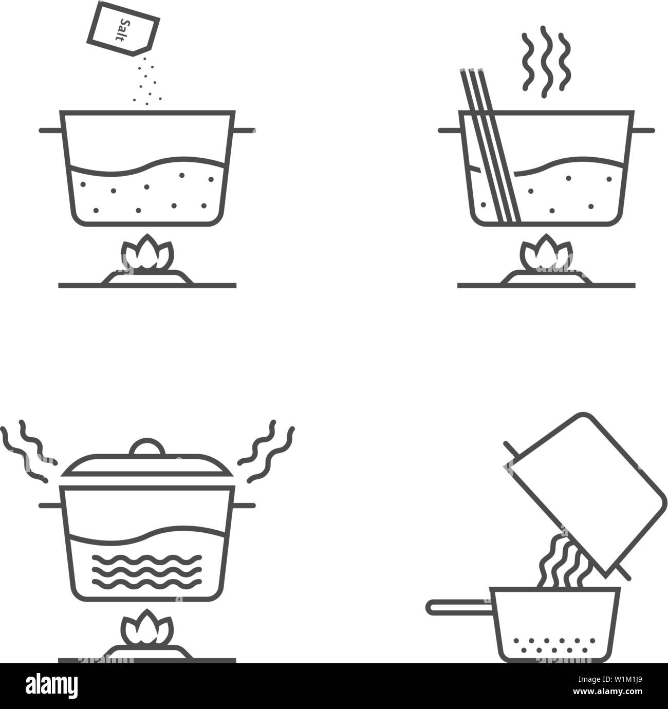 Cooking process in pan Cut Out Stock Images & Pictures - Alamy