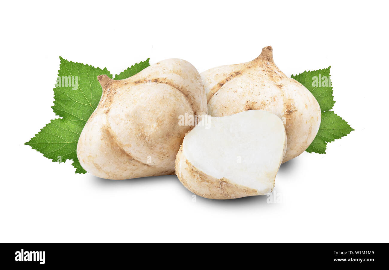 jicama isolated on white background Stock Photo - Alamy