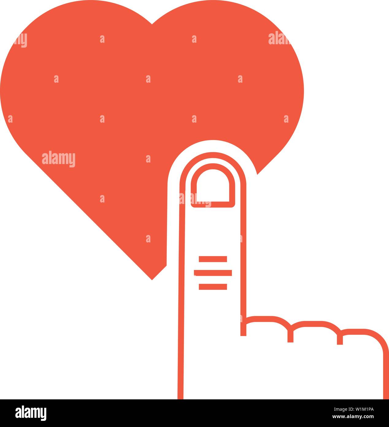 Hand finger press like button Stock Vector Images - Alamy