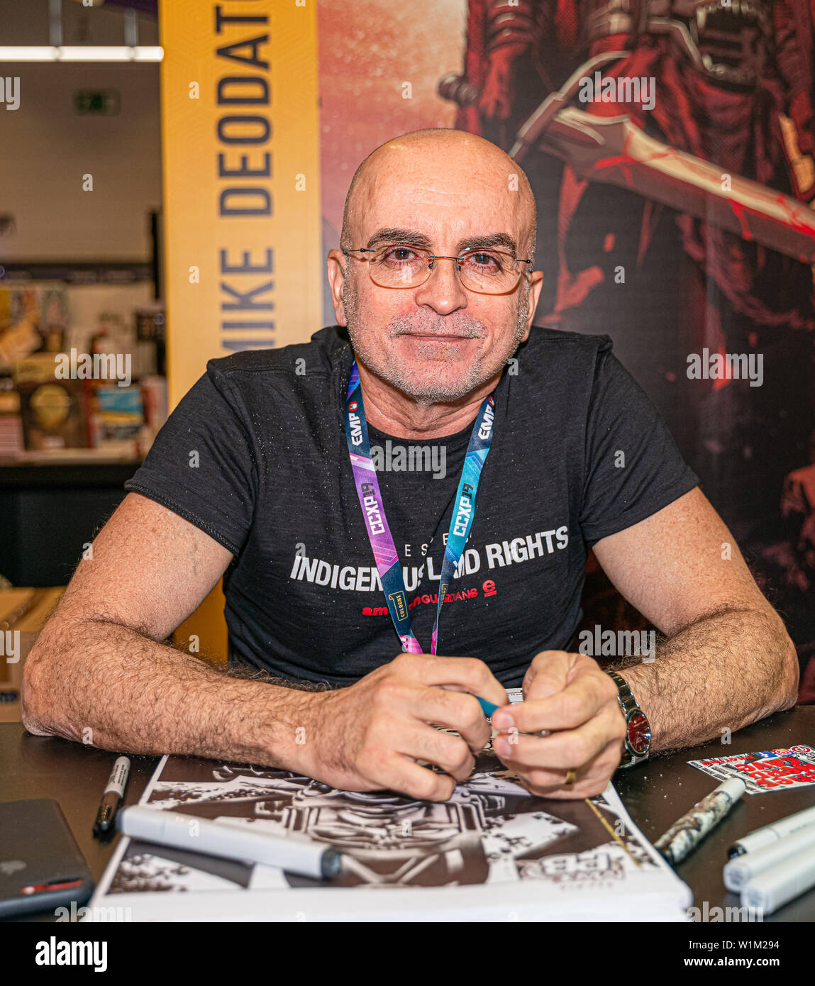 COLOGNE, GERMANY - JUN 28th 2019: Mike Deodato (*1963, comic book ...