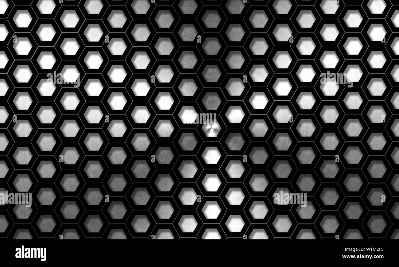 Hexagon metal background Stock Photo - Alamy