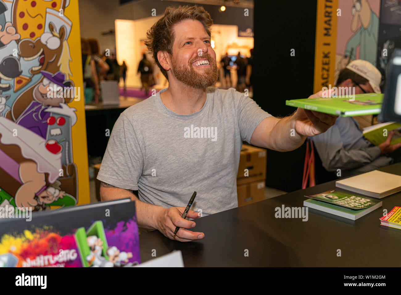 COLOGNE, GERMANY - JUN 28th 2019: Joscha Sauer (*1978, German comics ...