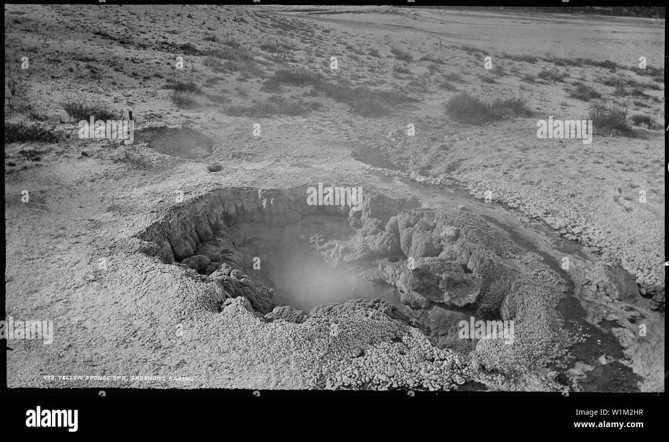 Yellow Sponge Spring, Shoshone basin. Yellowstone National Park Stock ...