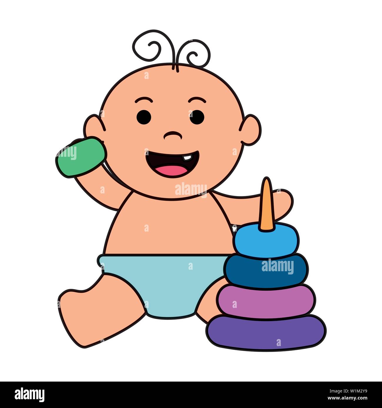 Cute Little Baby Boy With Pile Rings Stock Vector Image Art Alamy cute-little-baby-boy-with-pile-rings-stock-vector-image-art-alamy