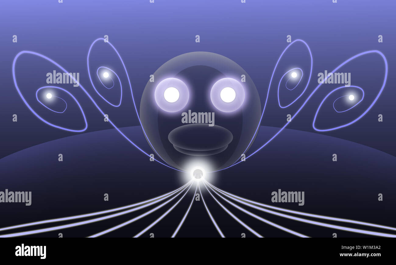 The headlights translucent abstract cartoon Stock Photo - Alamy