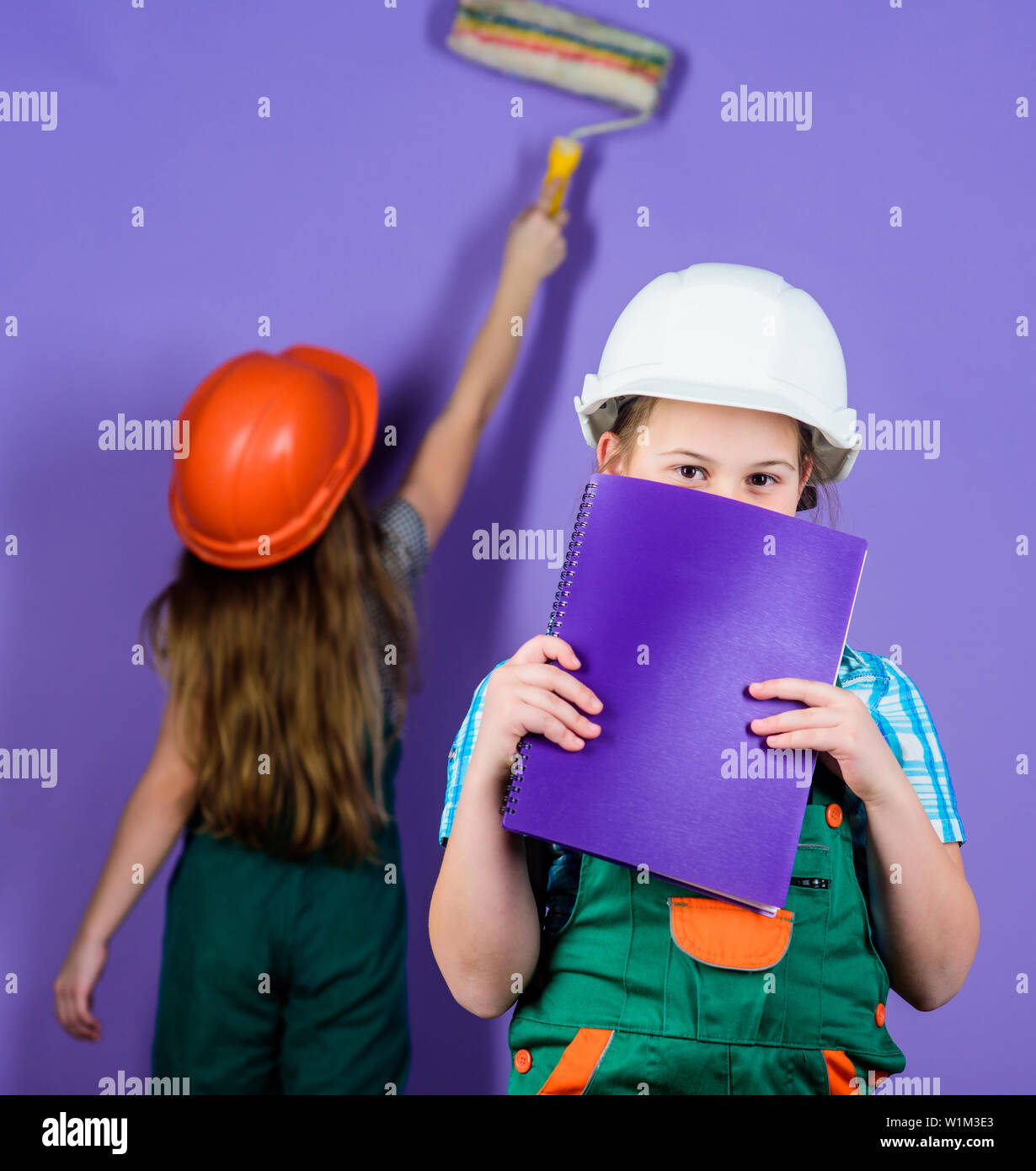 Violet is my favorite color. Children sisters renovation their room ...