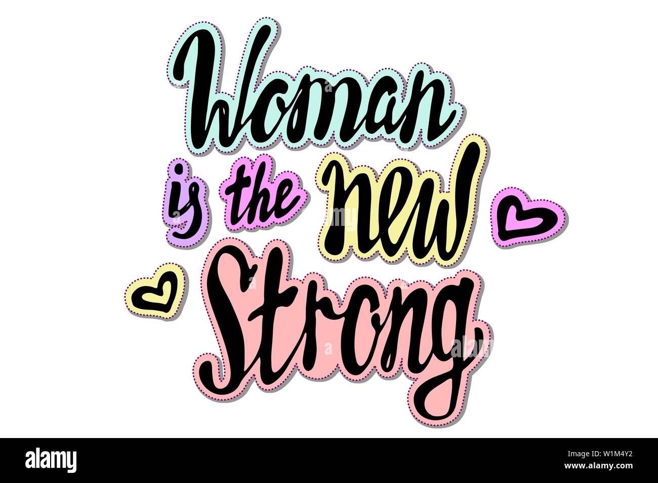 Girl power quote. Grl pwr hand drawn lettering. Womens right. Female ...