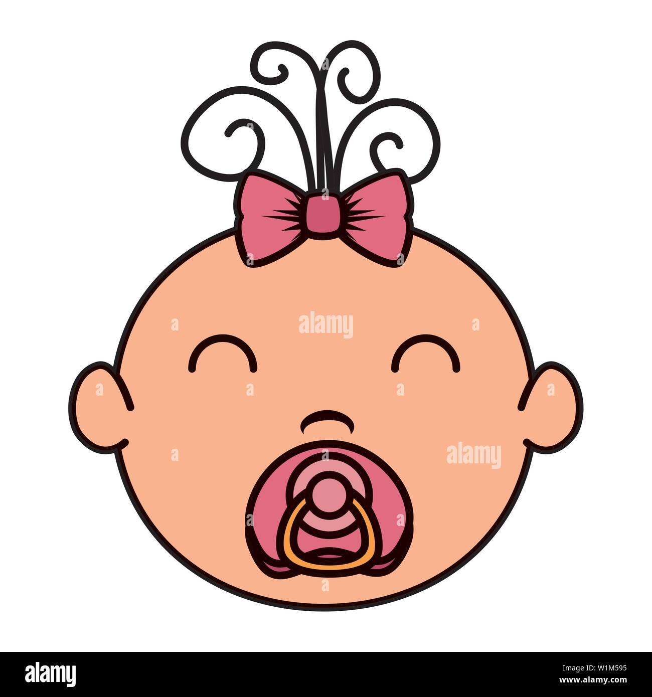 cute little baby girl character Stock Vector Image & Art - Alamy