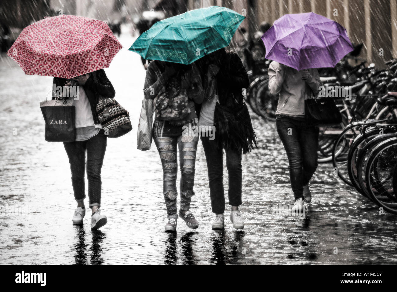 people man woman adult umbrella Stock Photo - Alamy