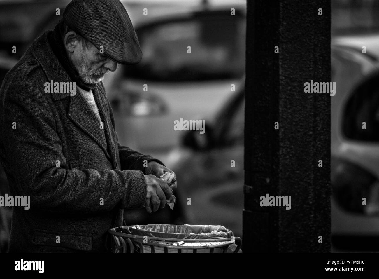 adult street one people monochrome Stock Photo - Alamy