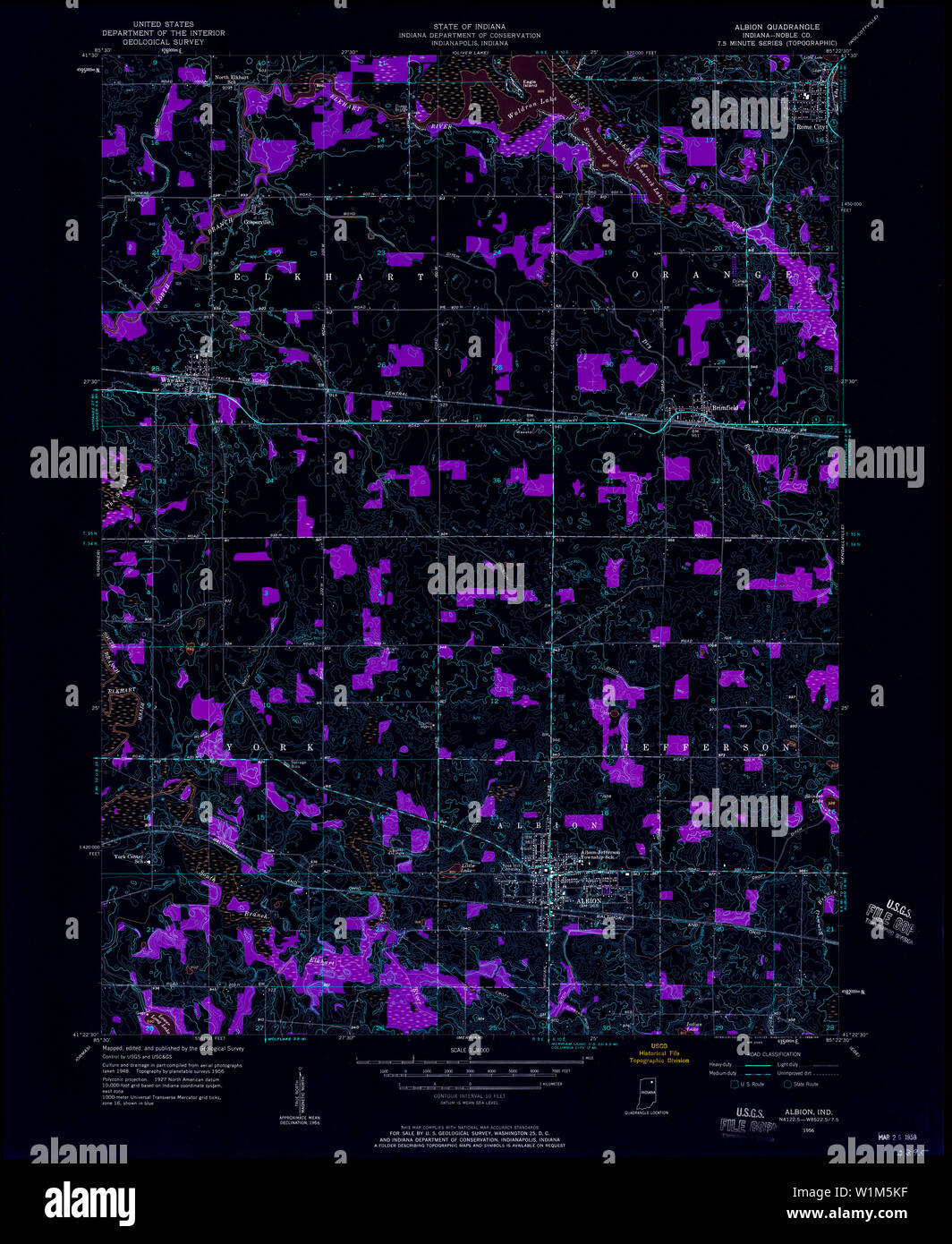 Albion indiana map hi-res stock photography and images - Alamy