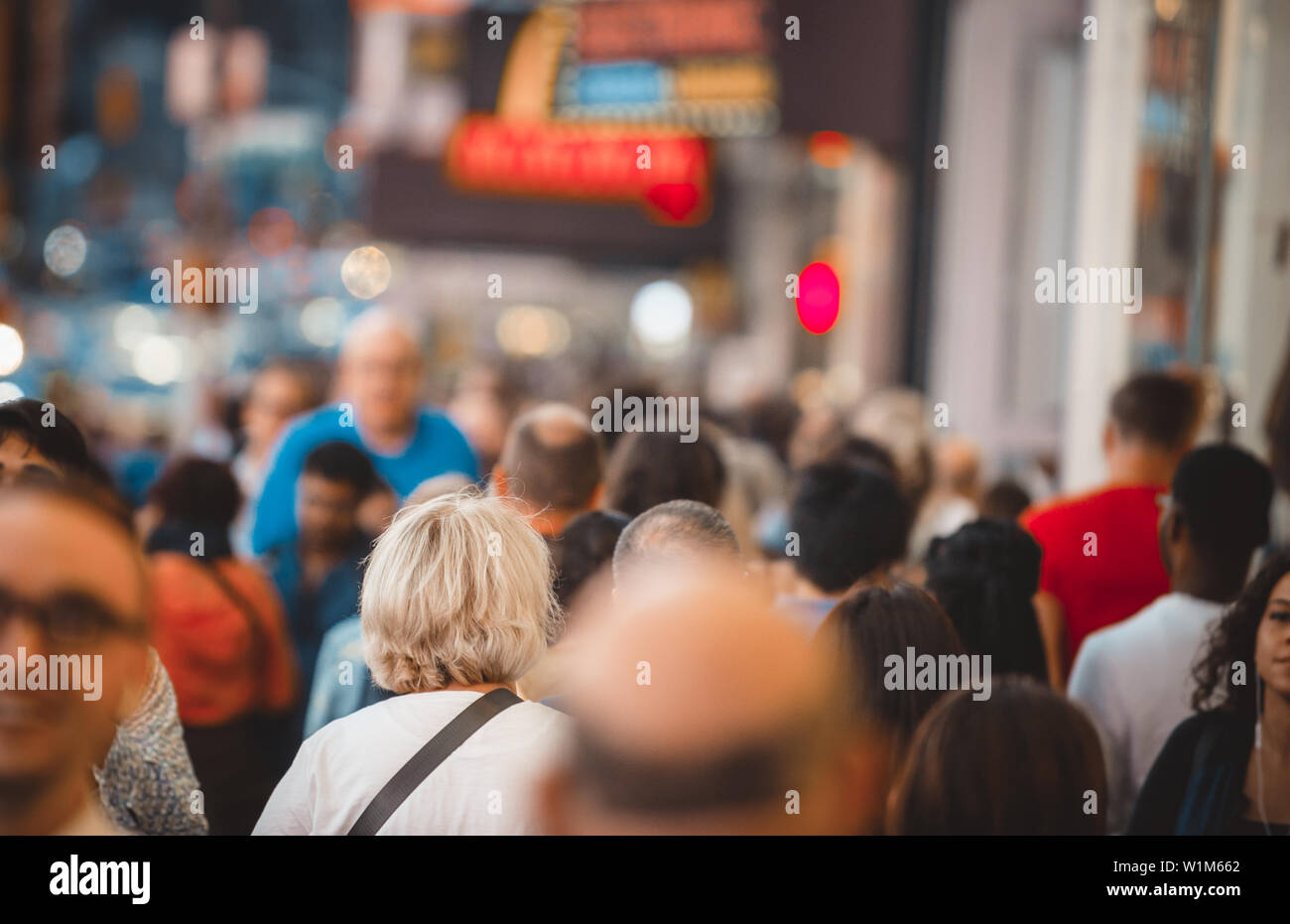 Mass of people walking on the street. Urban street photography concept ...