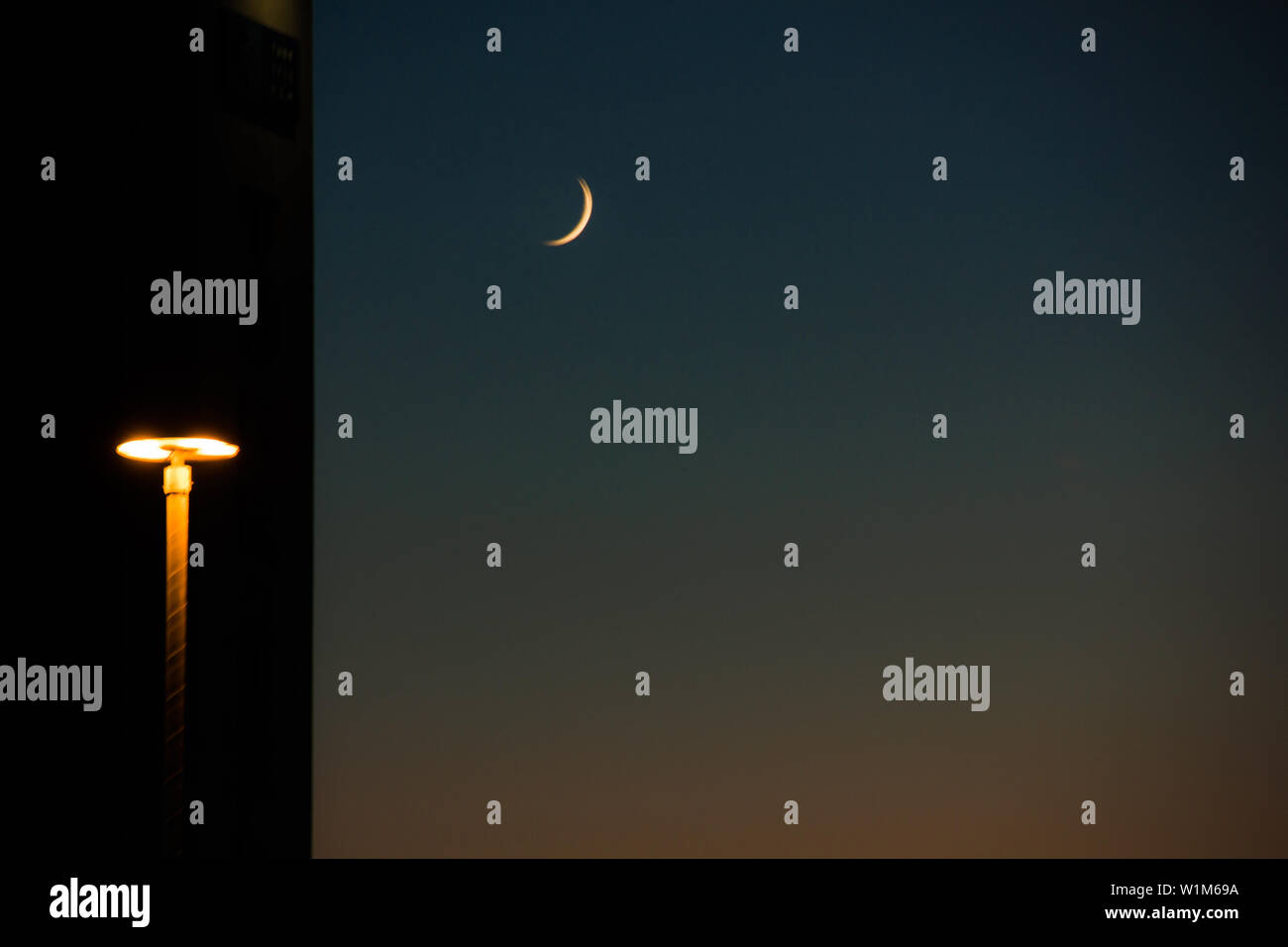 dark light sky moon landscape Stock Photo - Alamy