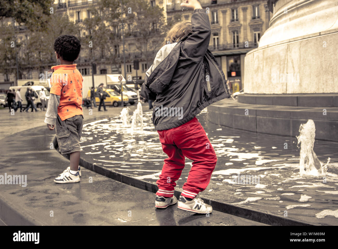 street city road boy people Stock Photo - Alamy