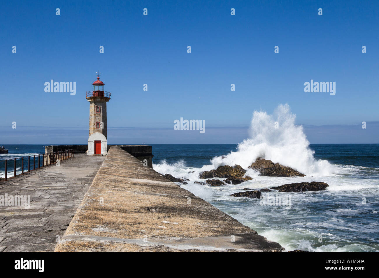 beach ocean lighthouse sea landscape Stock Photo - Alamy