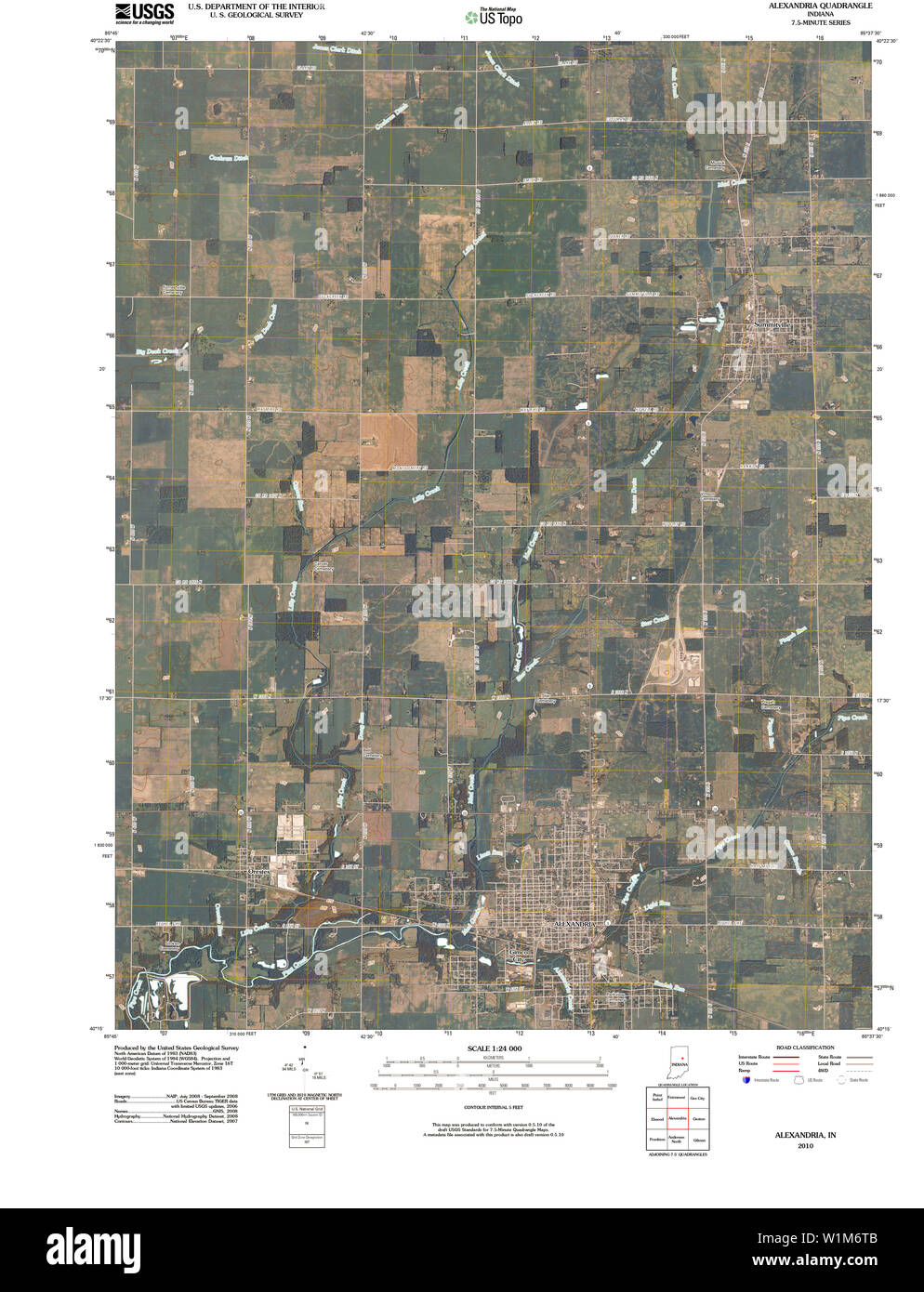 Alexandria indiana map hi-res stock photography and images - Alamy