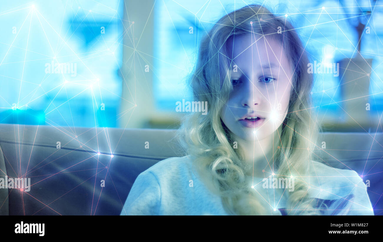New digital technology identification using smartphone scan Stock Photo ...