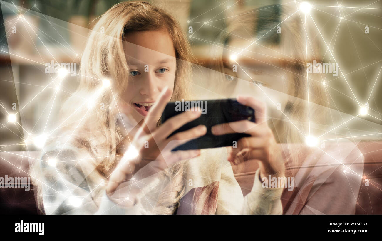 New technology cyber security identification, digital tech concept ...