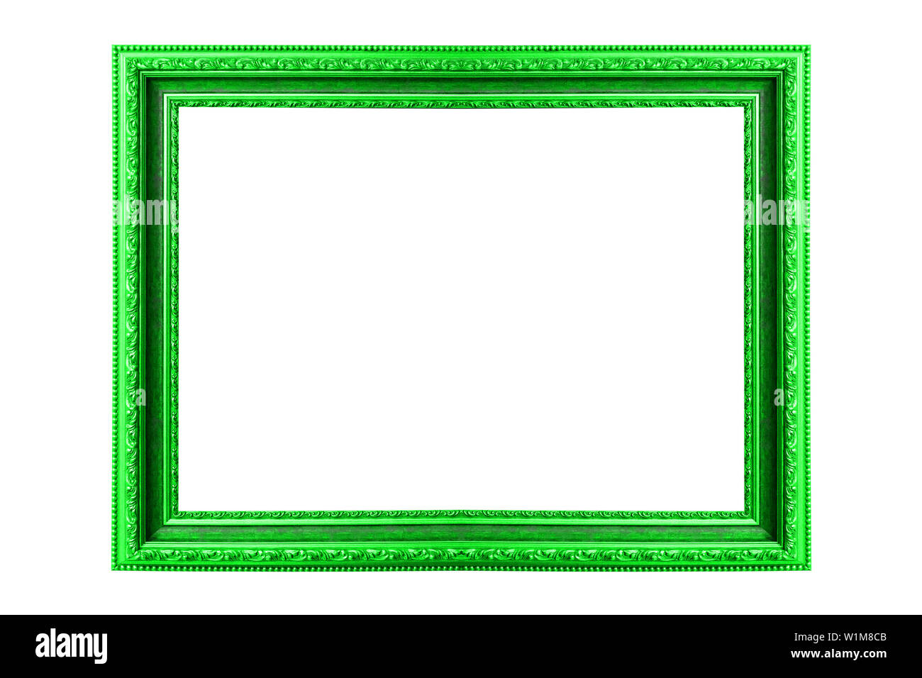 green frame isolated on white background Stock Photo - Alamy