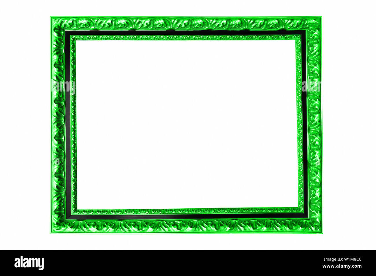 green frame isolated on white background Stock Photo - Alamy