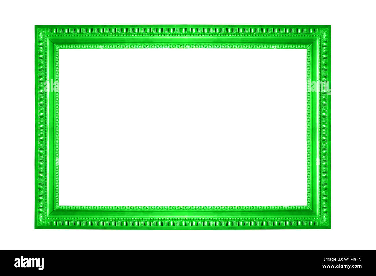 green frame isolated on white background Stock Photo - Alamy