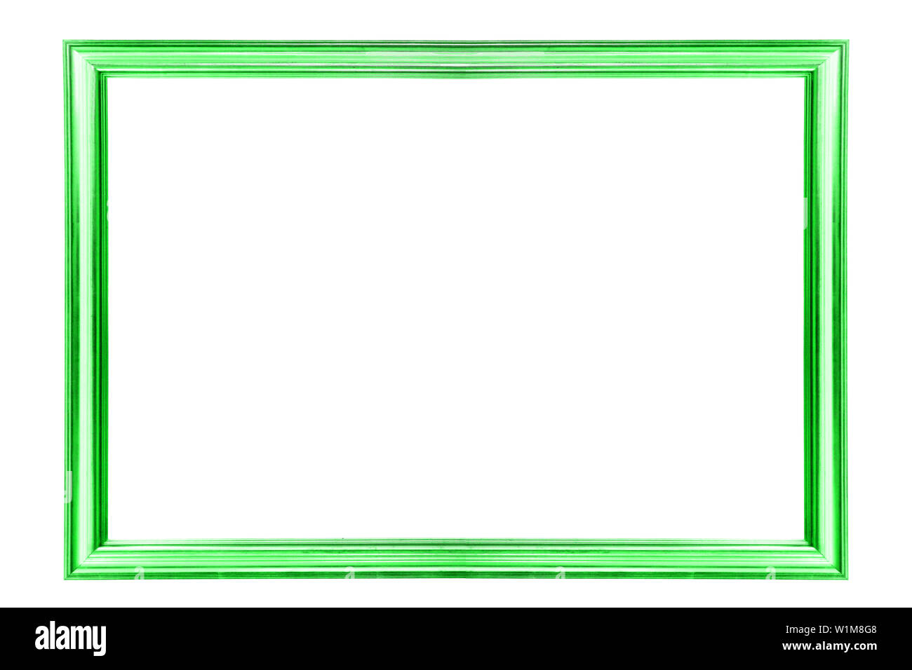 green frame isolated on white background Stock Photo - Alamy