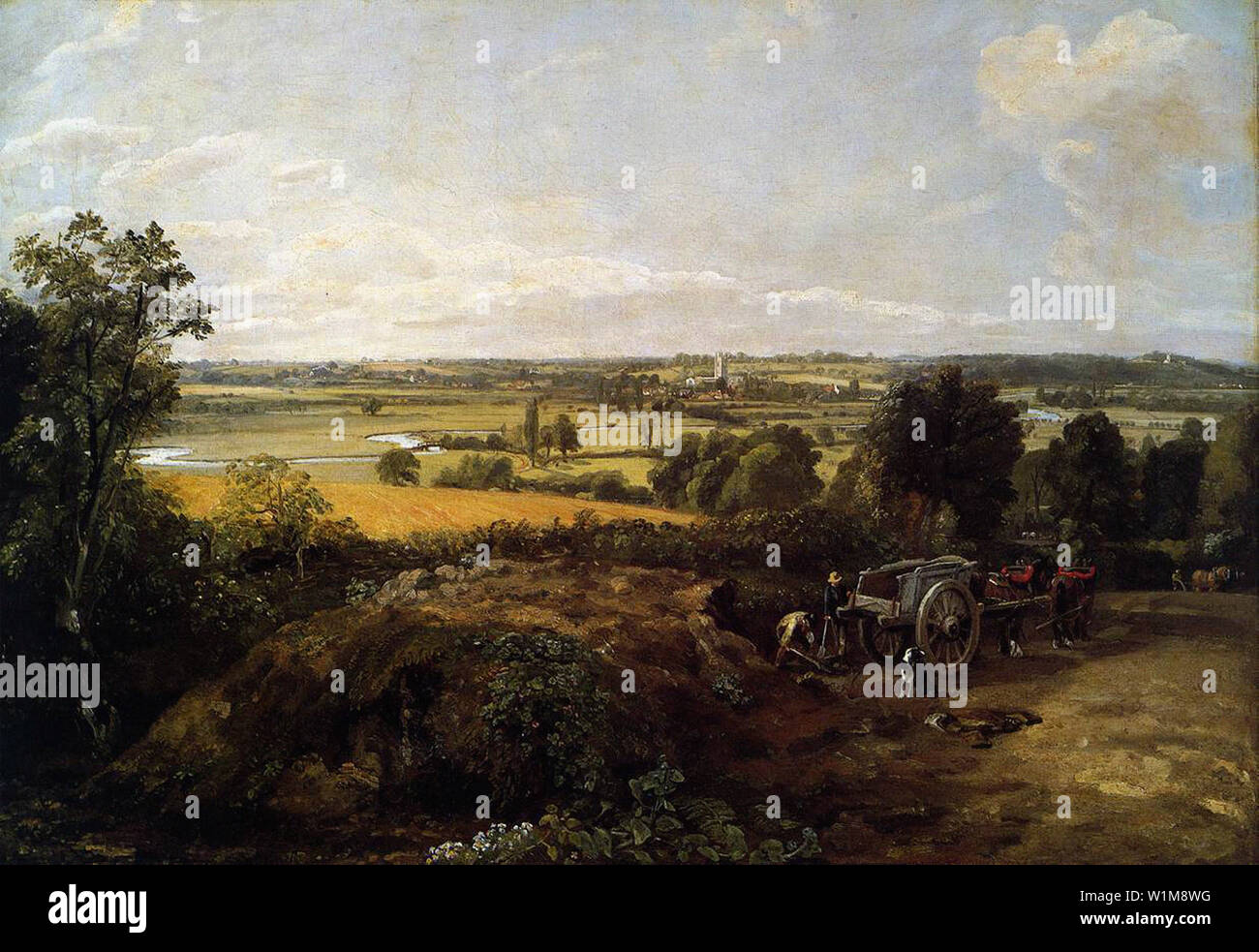 John Constable - Stour Valley With Church Dedham 1814 Stock Photo - Alamy