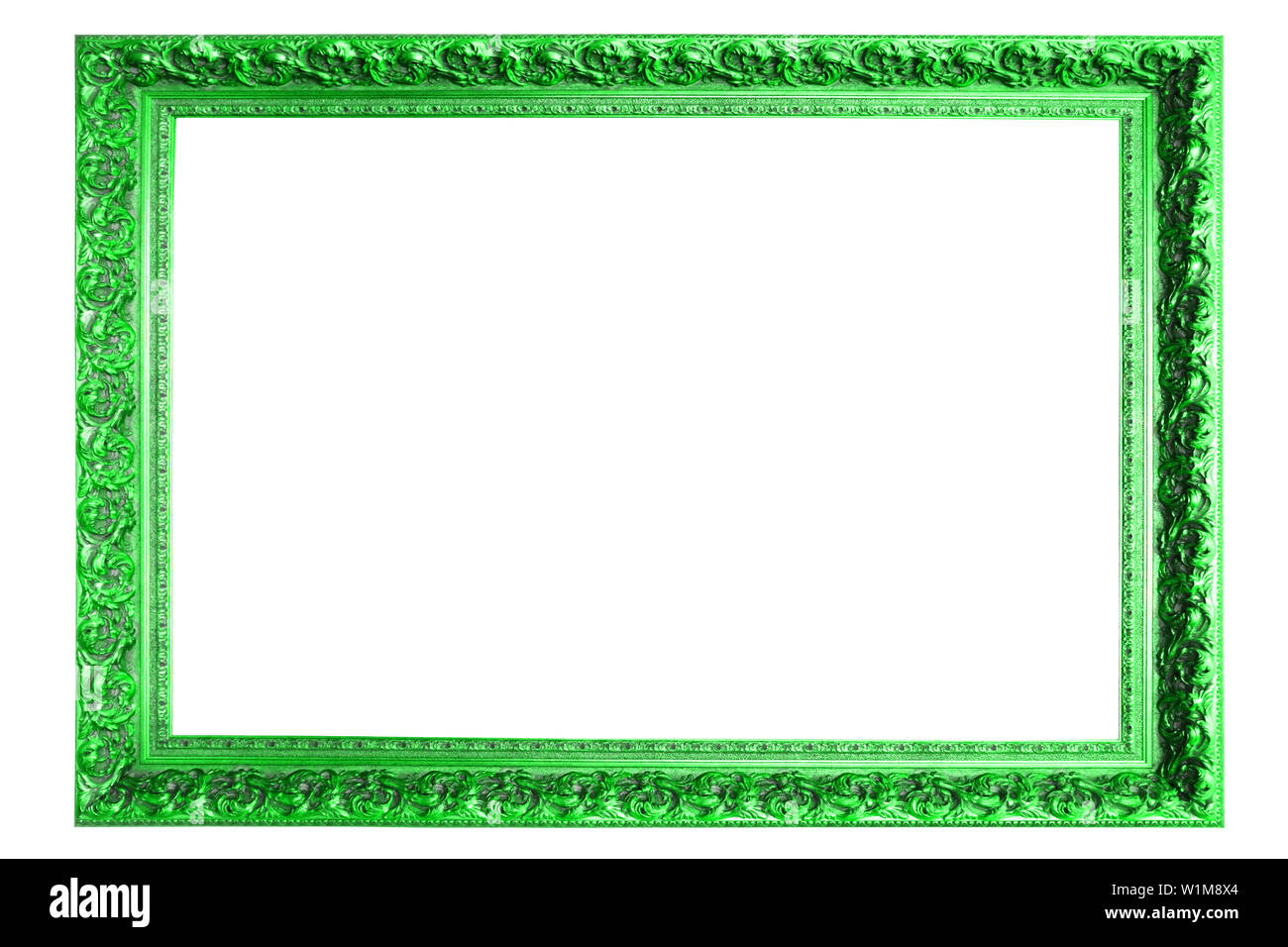 green frame isolated on white background Stock Photo - Alamy