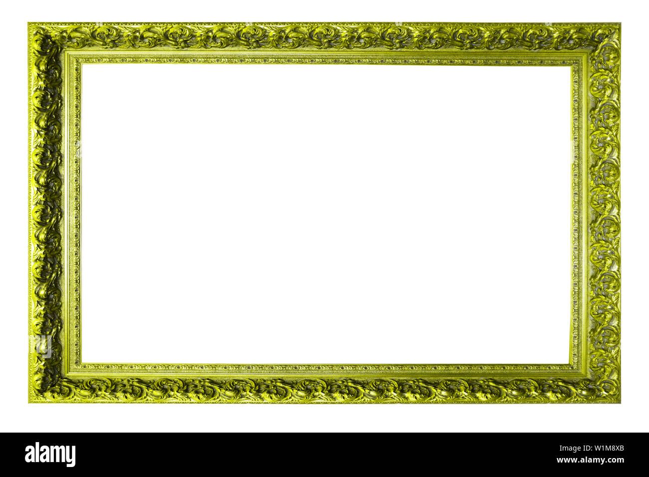 yellow frame isolated on white background Stock Photo - Alamy