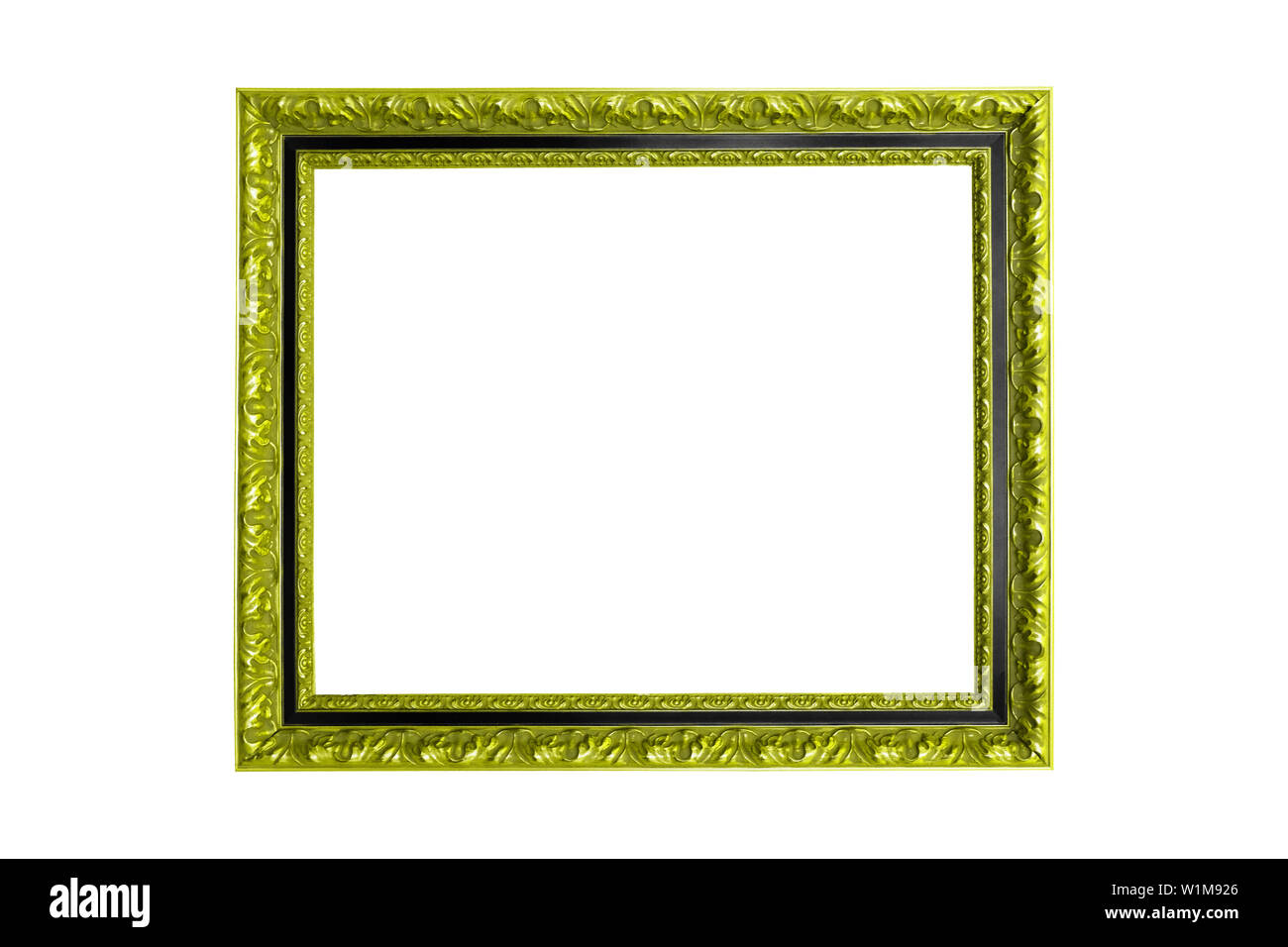 yellow frame isolated on white background Stock Photo - Alamy