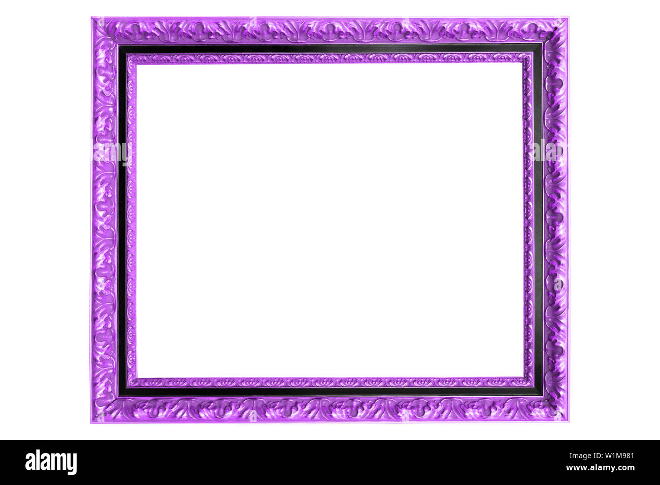 purple frame isolated on white background Stock Photo - Alamy