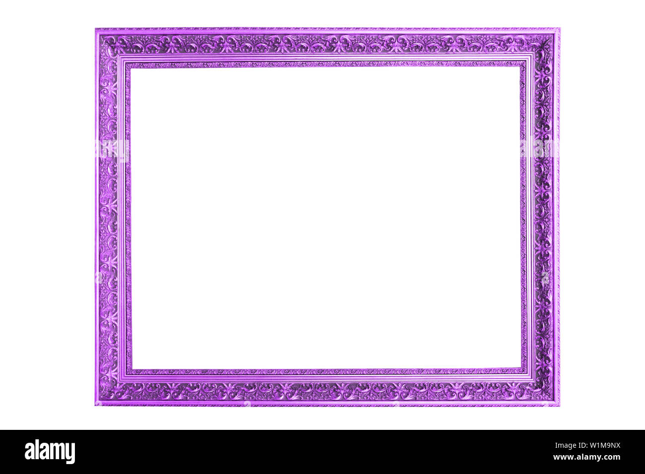 purple frame isolated on white background Stock Photo - Alamy