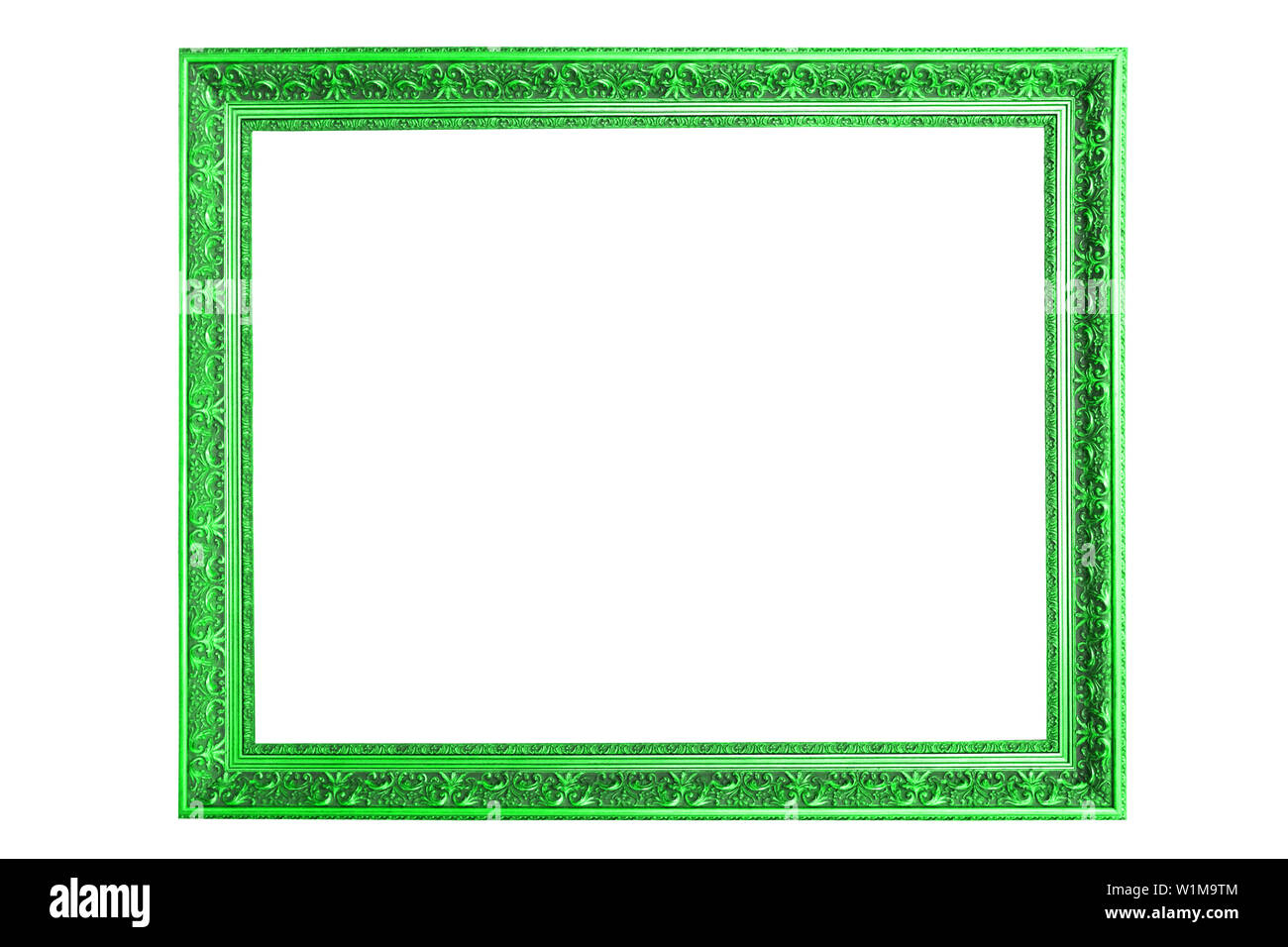 green frame isolated on white background Stock Photo - Alamy