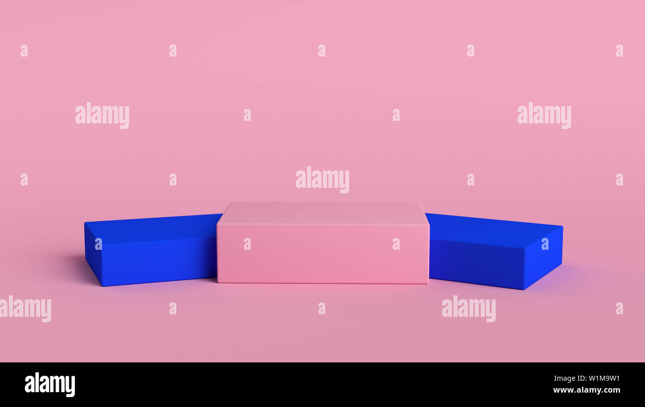 3d abstract background render. Pink platform for product display ...