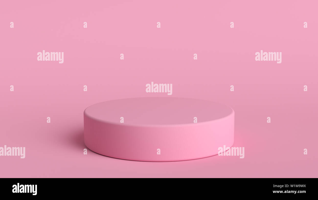 3d abstract background render. Pink platform for product display ...