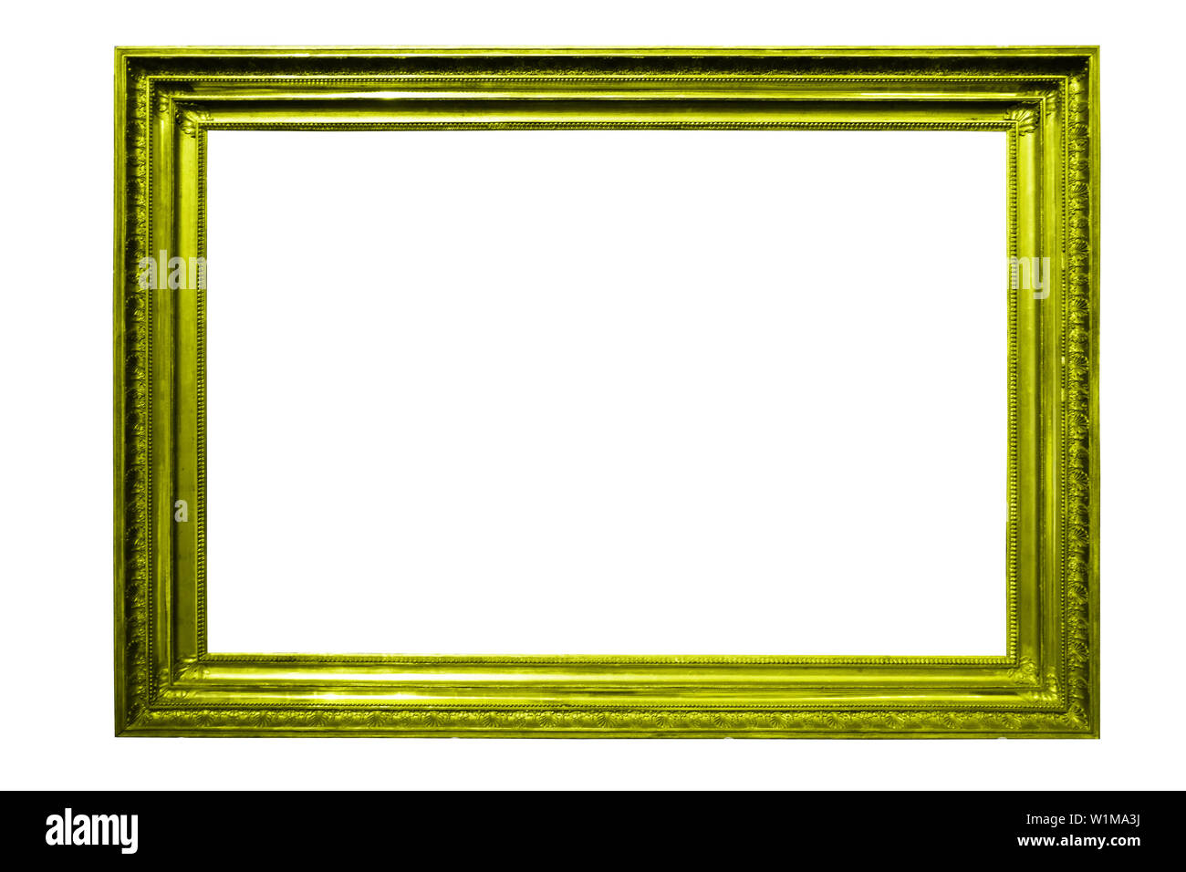 yellow frame isolated on white background Stock Photo - Alamy