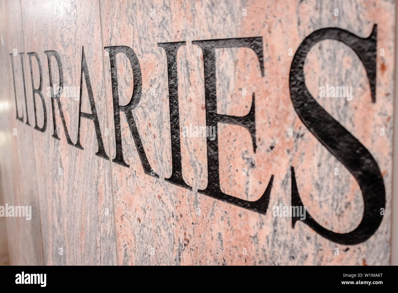 Library sign at IUP Stock Photo - Alamy