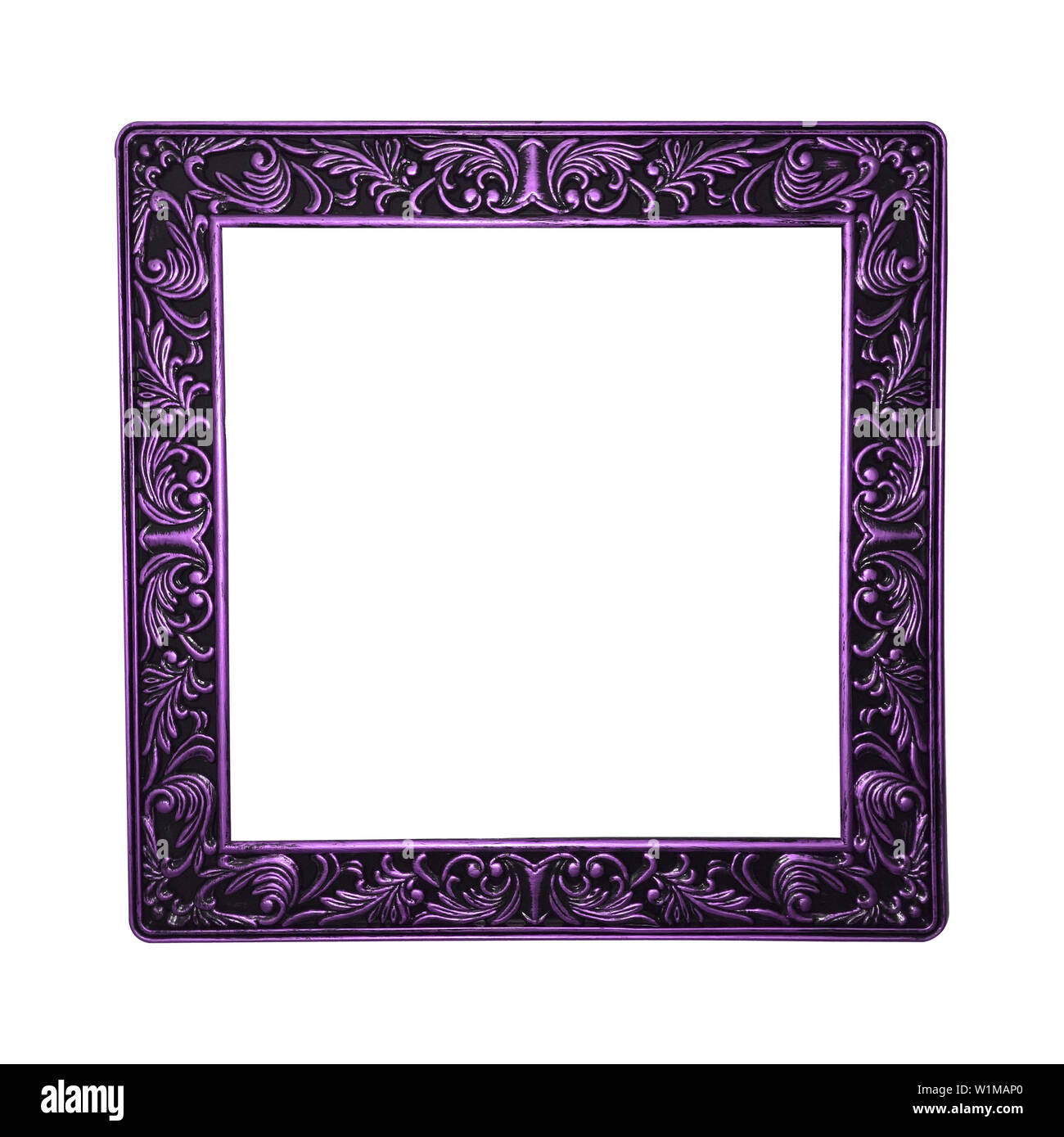 purple frame isolated on white background Stock Photo - Alamy