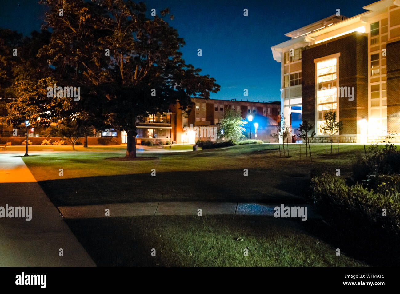 Taking a walk around IUPs campus at night Stock Photo - Alamy