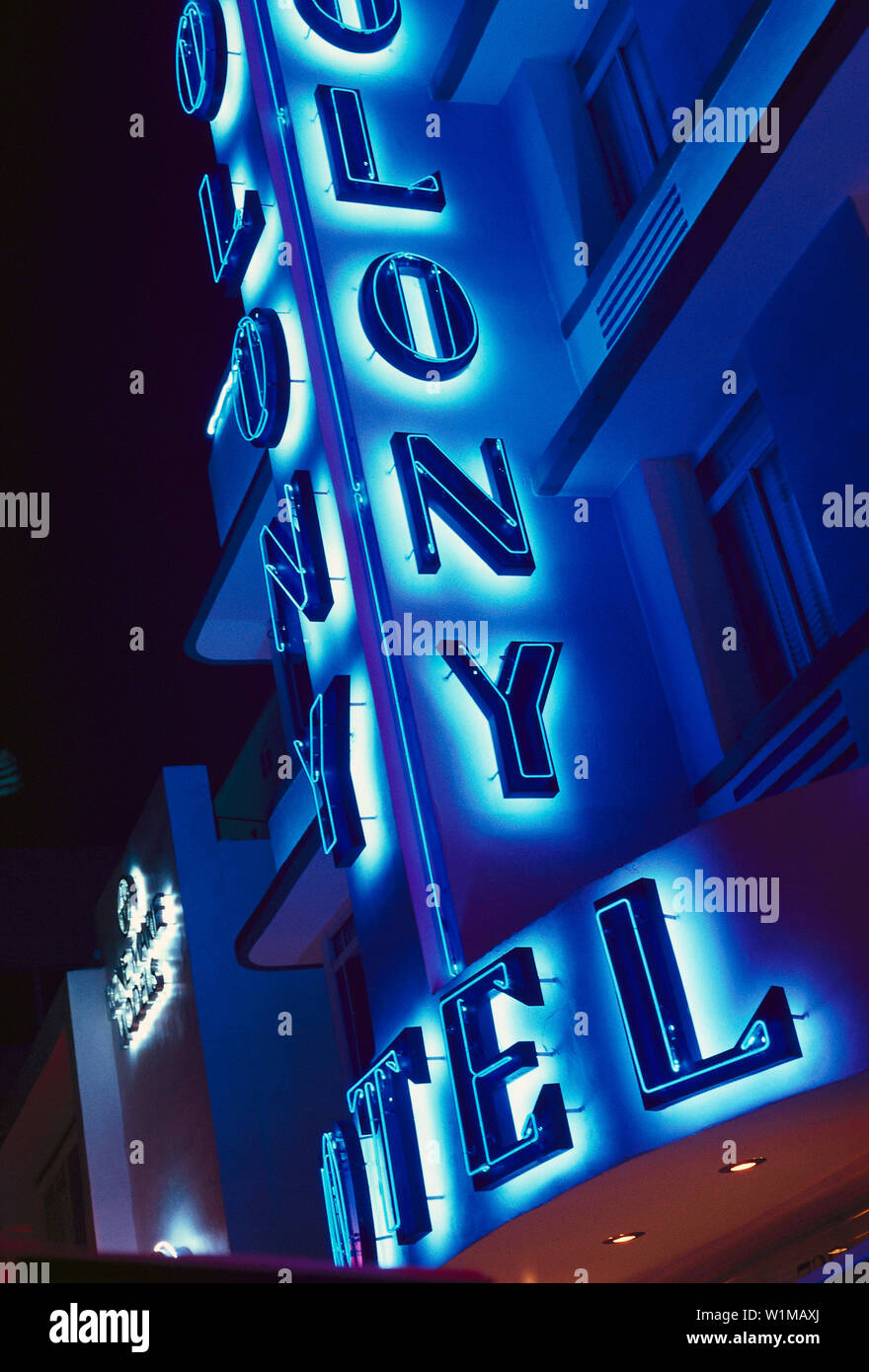 Colony Hotel, Ocean Drive, Miami Beach, Miami Florida, USA Stock Photo ...