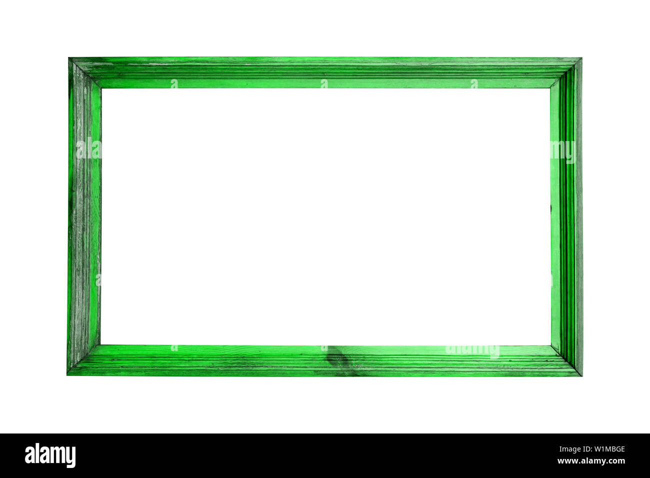 green frame isolated on white background Stock Photo - Alamy