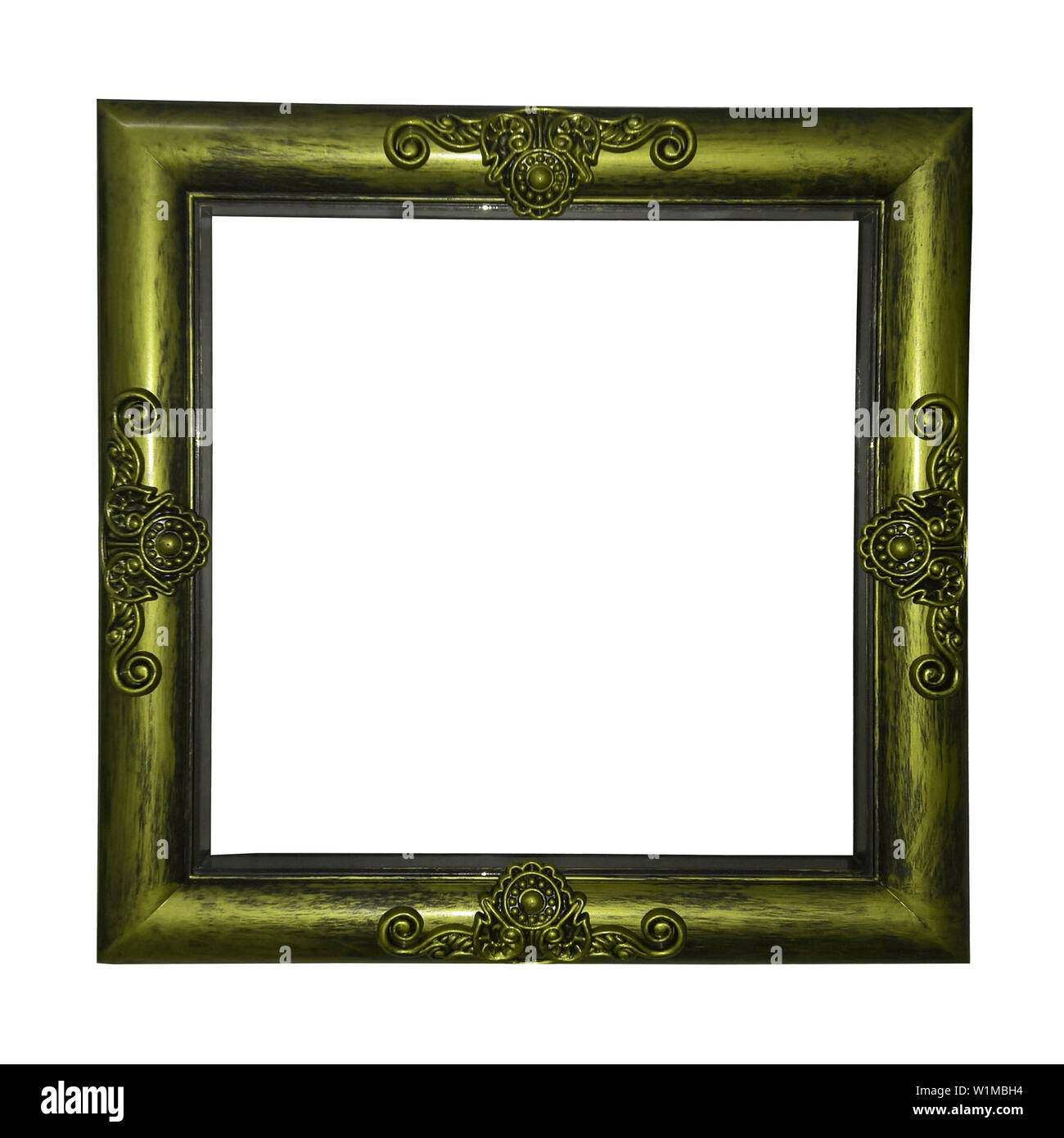 yellow frame isolated on white background Stock Photo - Alamy