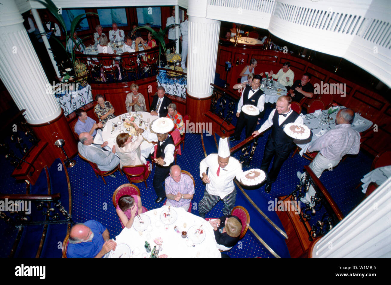 Captain´s Dinner Celebration, Royal Clipper Stock Photo - Alamy
