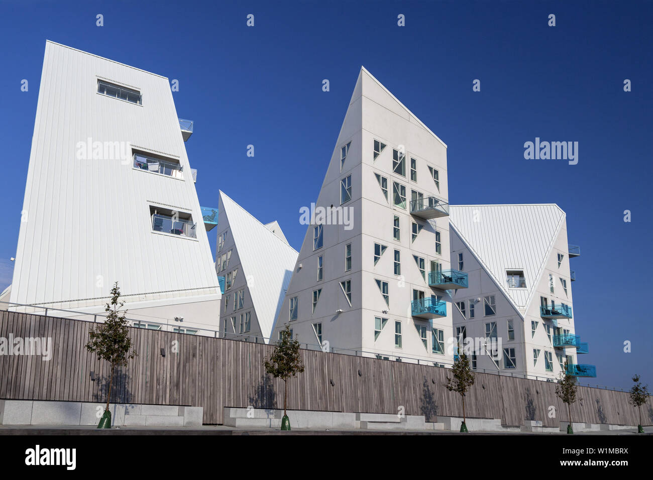 Iceberg houses in the harbour in Aarhus, Middle Jutland, Jutland ...