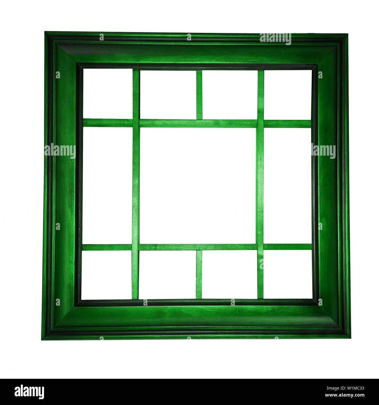 green frame isolated on white background Stock Photo - Alamy