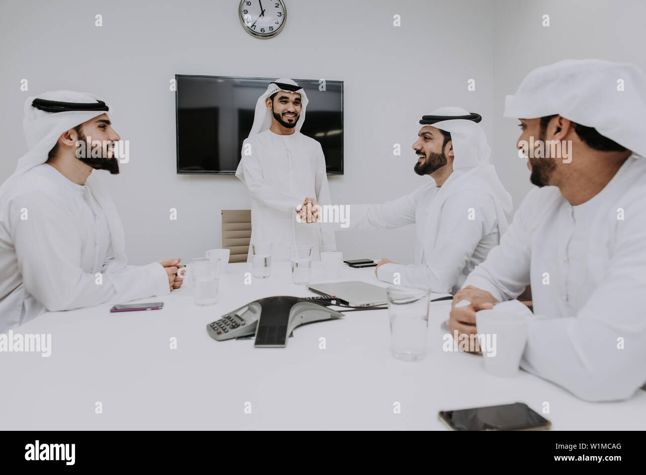 Arabic business team in the office Stock Photo - Alamy