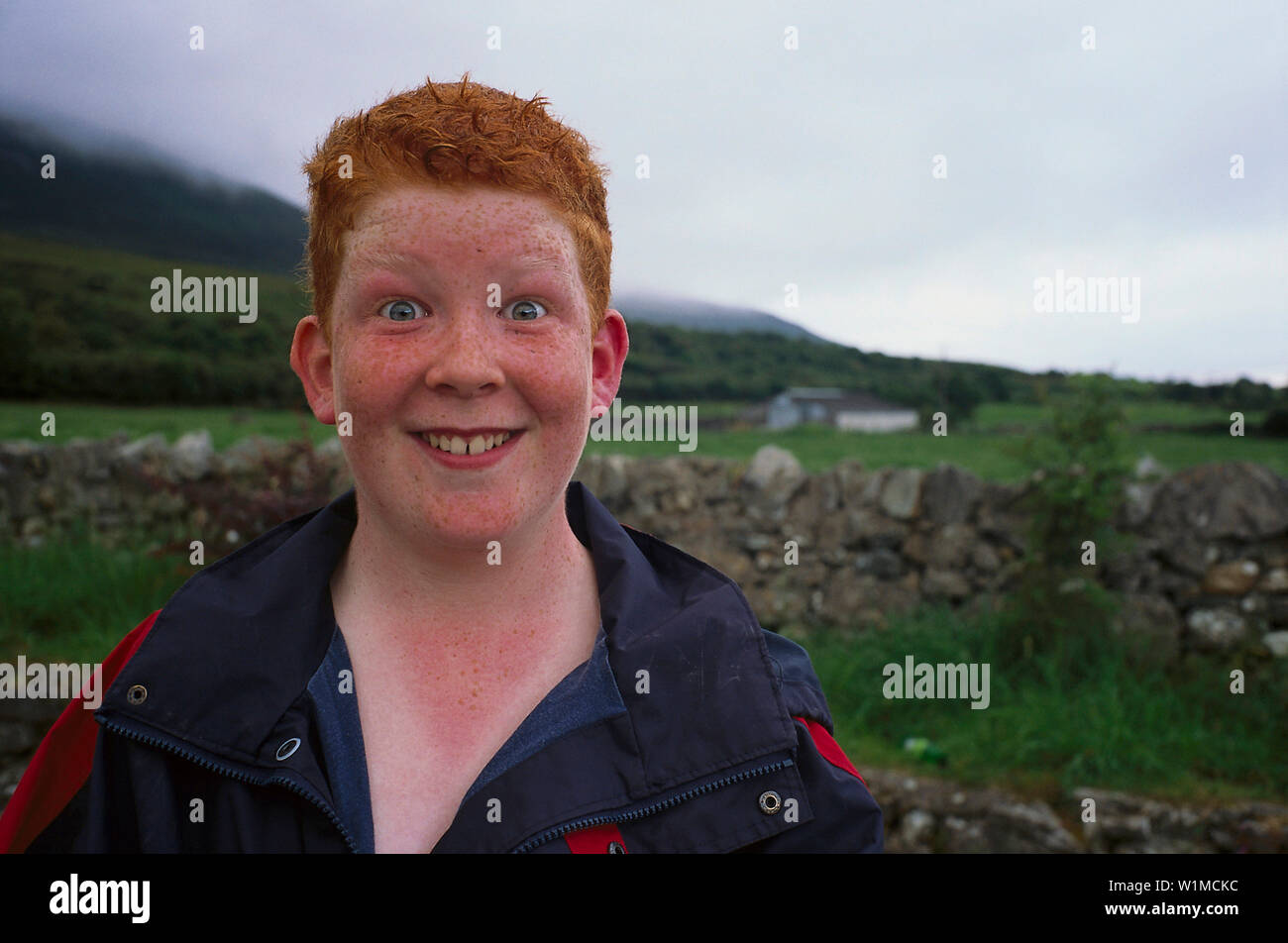 Irish boy red hair freckles hi-res stock photography and images - Alamy